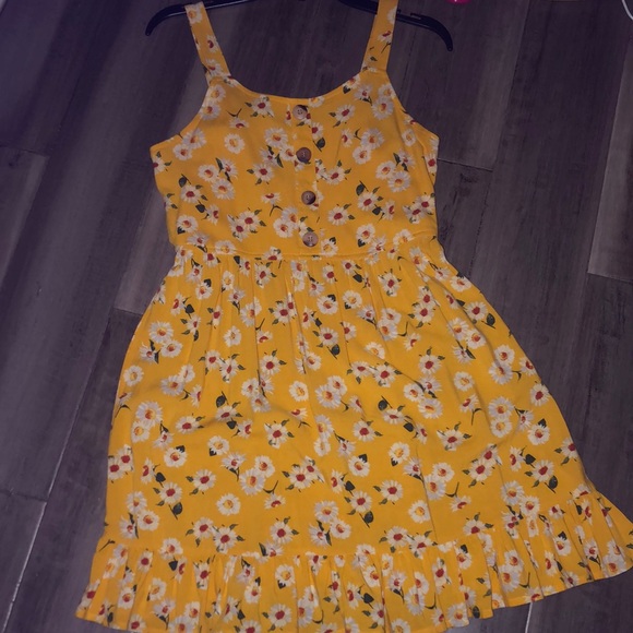 Zunie | Dresses | Yellow Flowery Zuni Dress | Poshmark